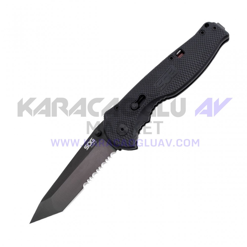 SOG Flash II Tanto Siyah Düz ve Tırtıklı Bıçak